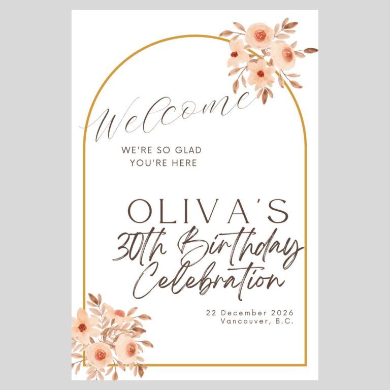 30th Birthday Sign | InkFront